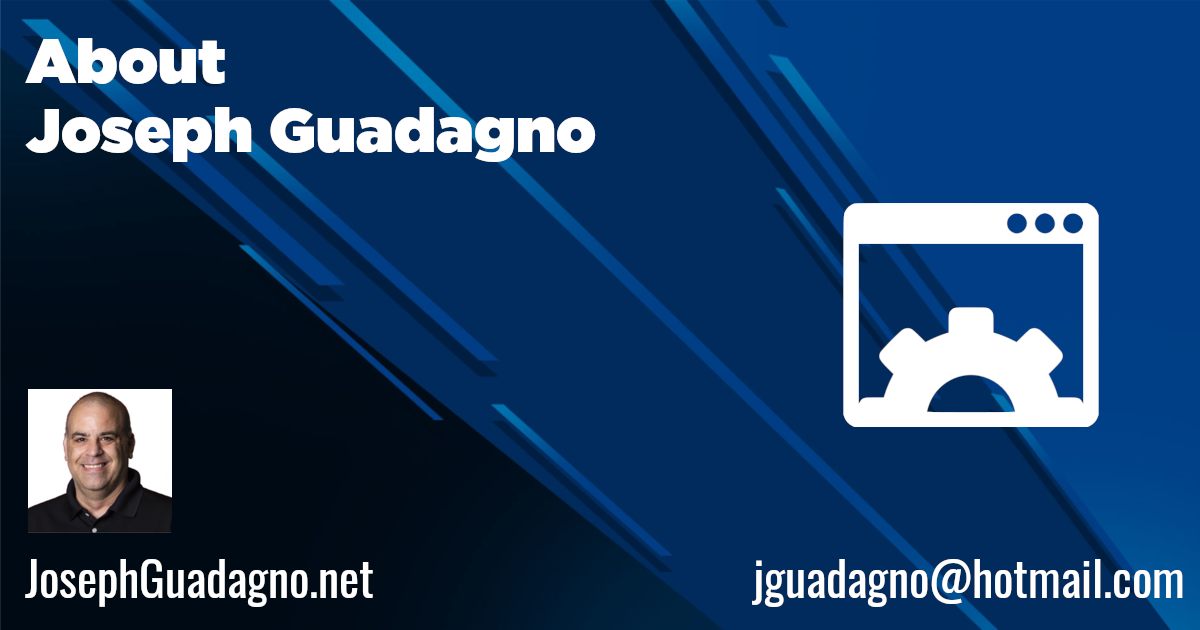 About Joseph Guadagno - JosephGuadagno.net